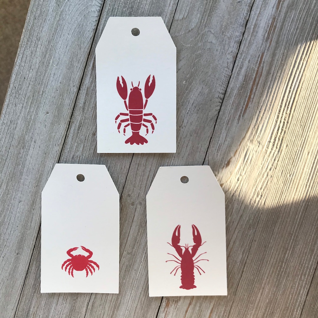 Lobster, Crab, Crawfish, Seafood Boil Tags Set of 6 I Can Personalize ...