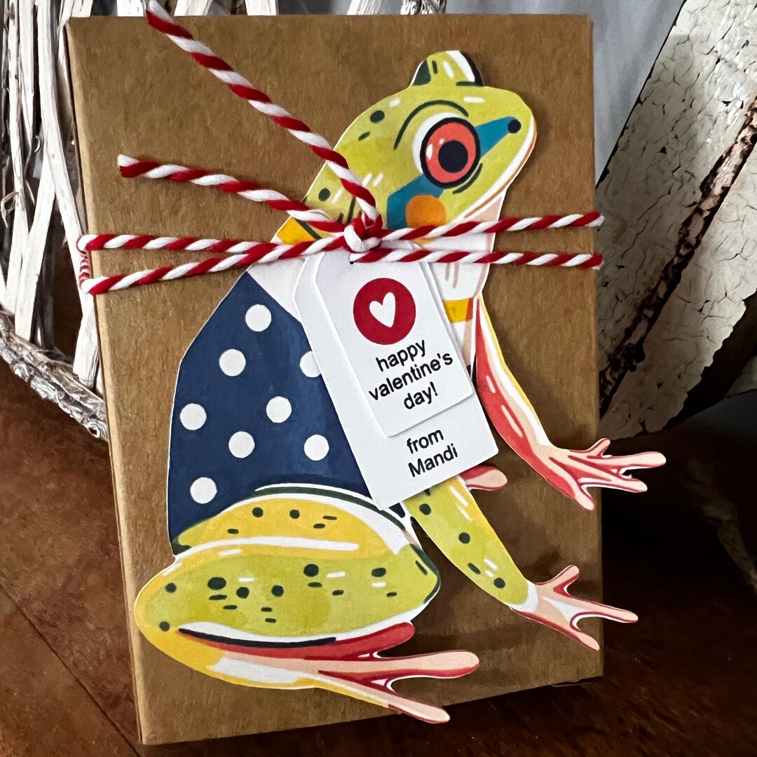 Frog Toad Personalized Classroom Valentine Party Favor Treat Box ...