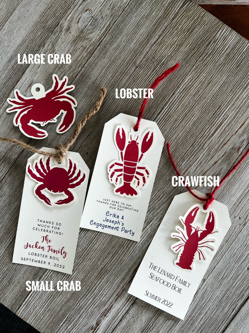 Crawfish Crab Lobster Seafood Boil Personalized Table Decor Napkin Ring ...