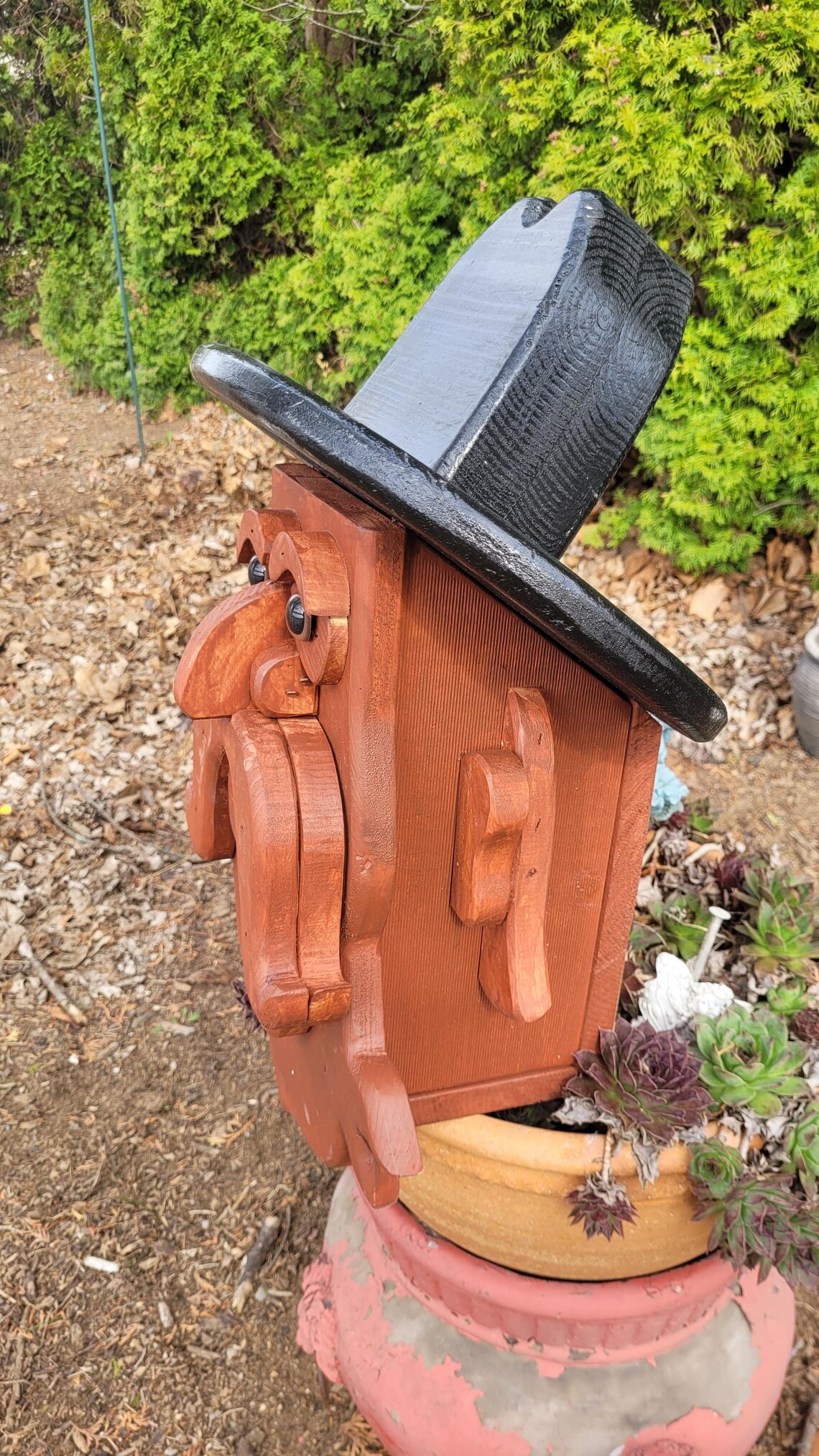 Western Cowboy Birdhouse | Handmade Wooden Garden Feeder | Rustic ...
