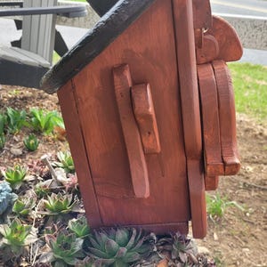 Western Cowboy Birdhouse | Handmade Wooden Garden Feeder | Rustic ...