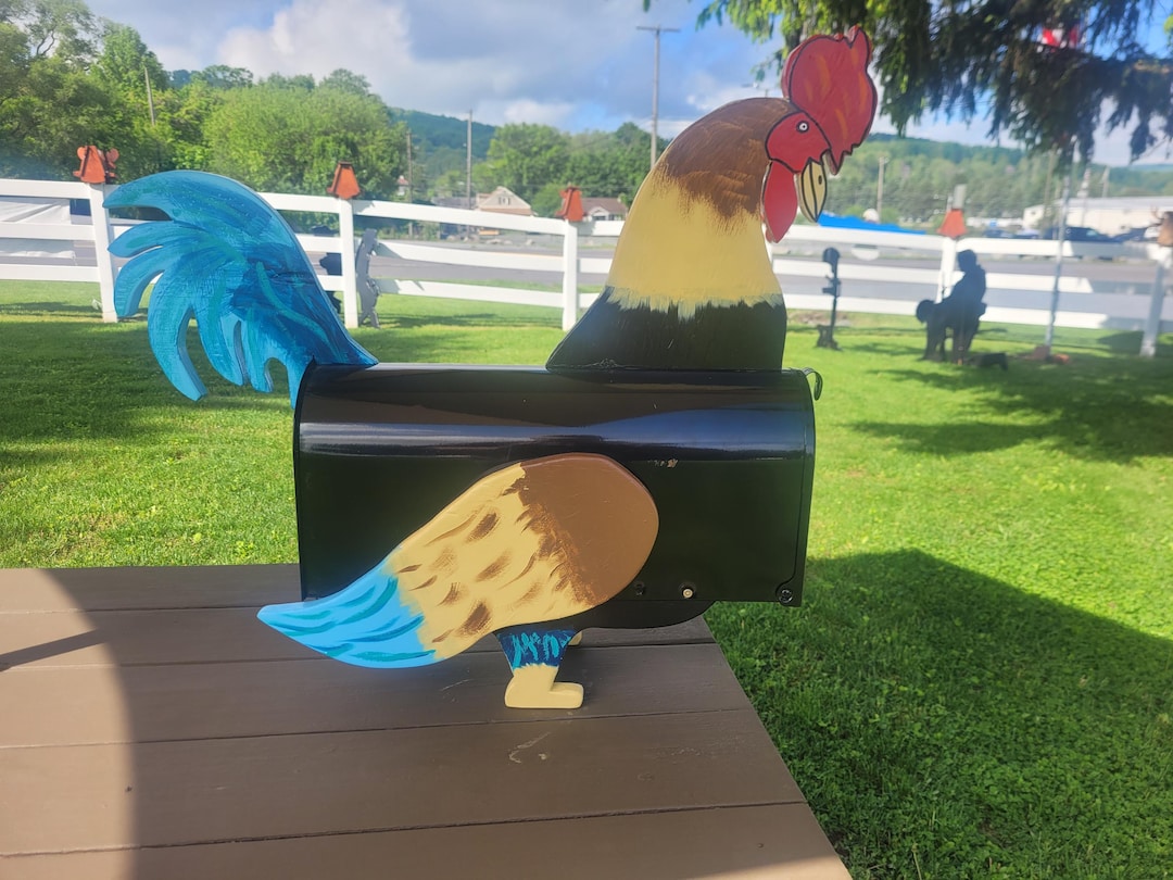 Custom Painted Farm Style Collection Rooster Mailbox - Etsy