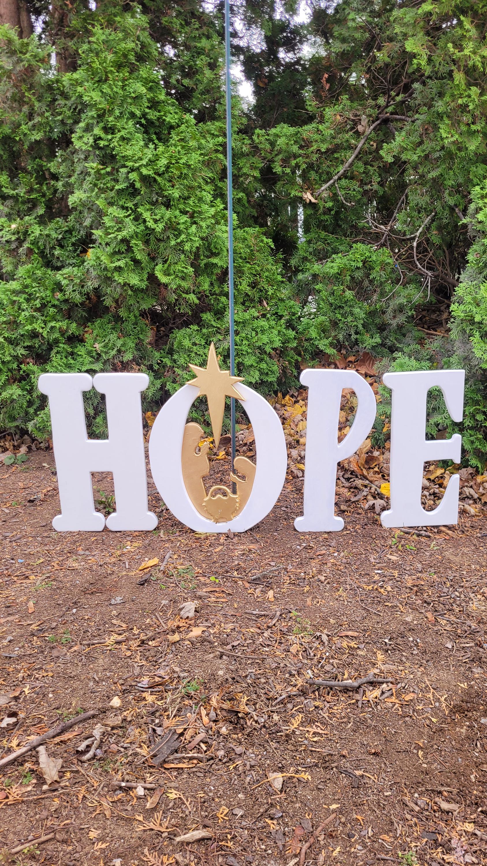 Classic Christmas HOPE Sign - Etsy
