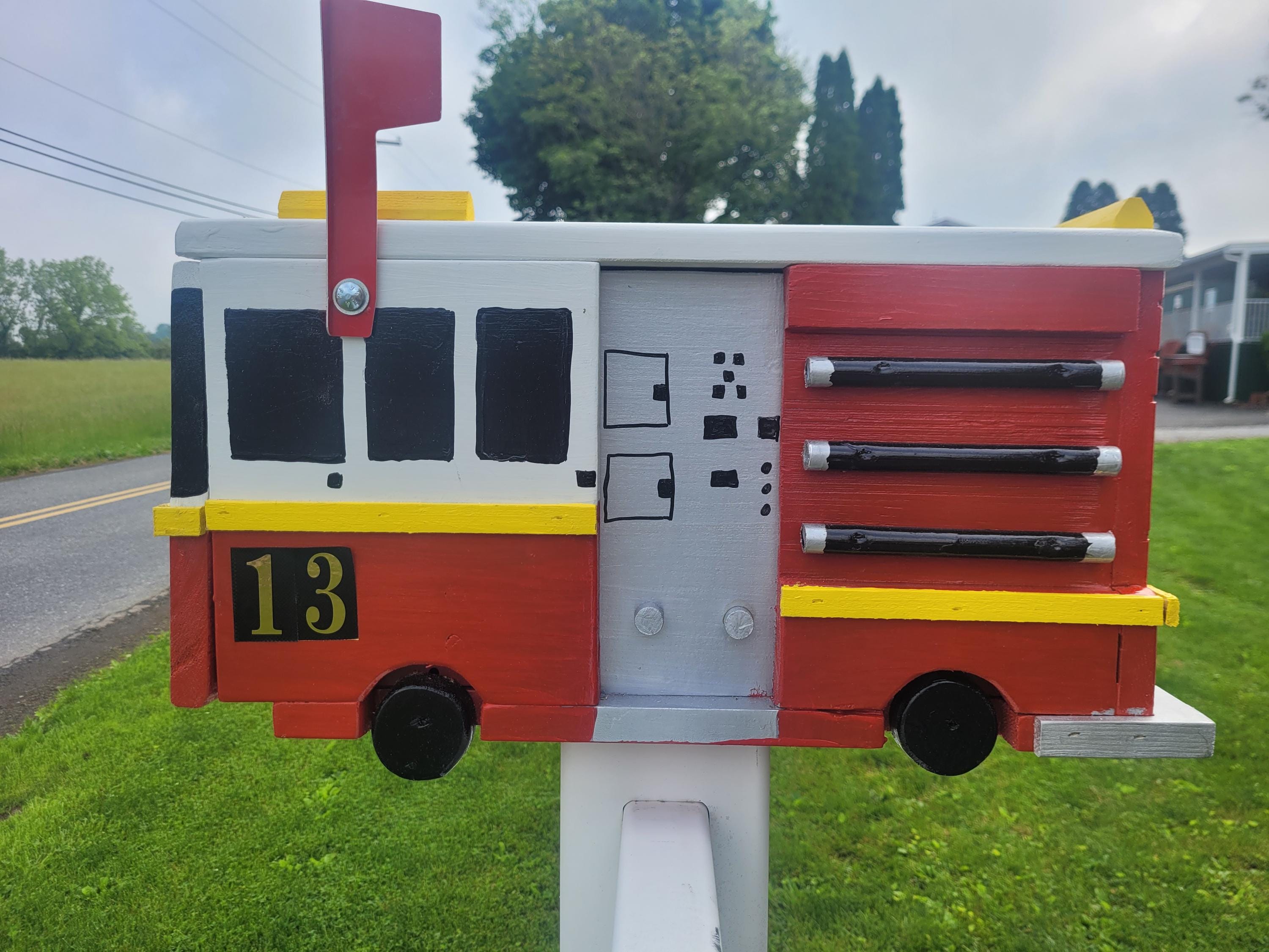 Fire Truck Mailbox - Etsy