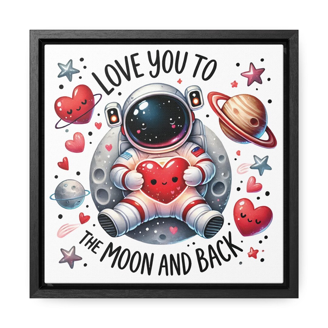 Valentine's Day Print, Valentine, Moon, Valentine Decor, Red Decor ...