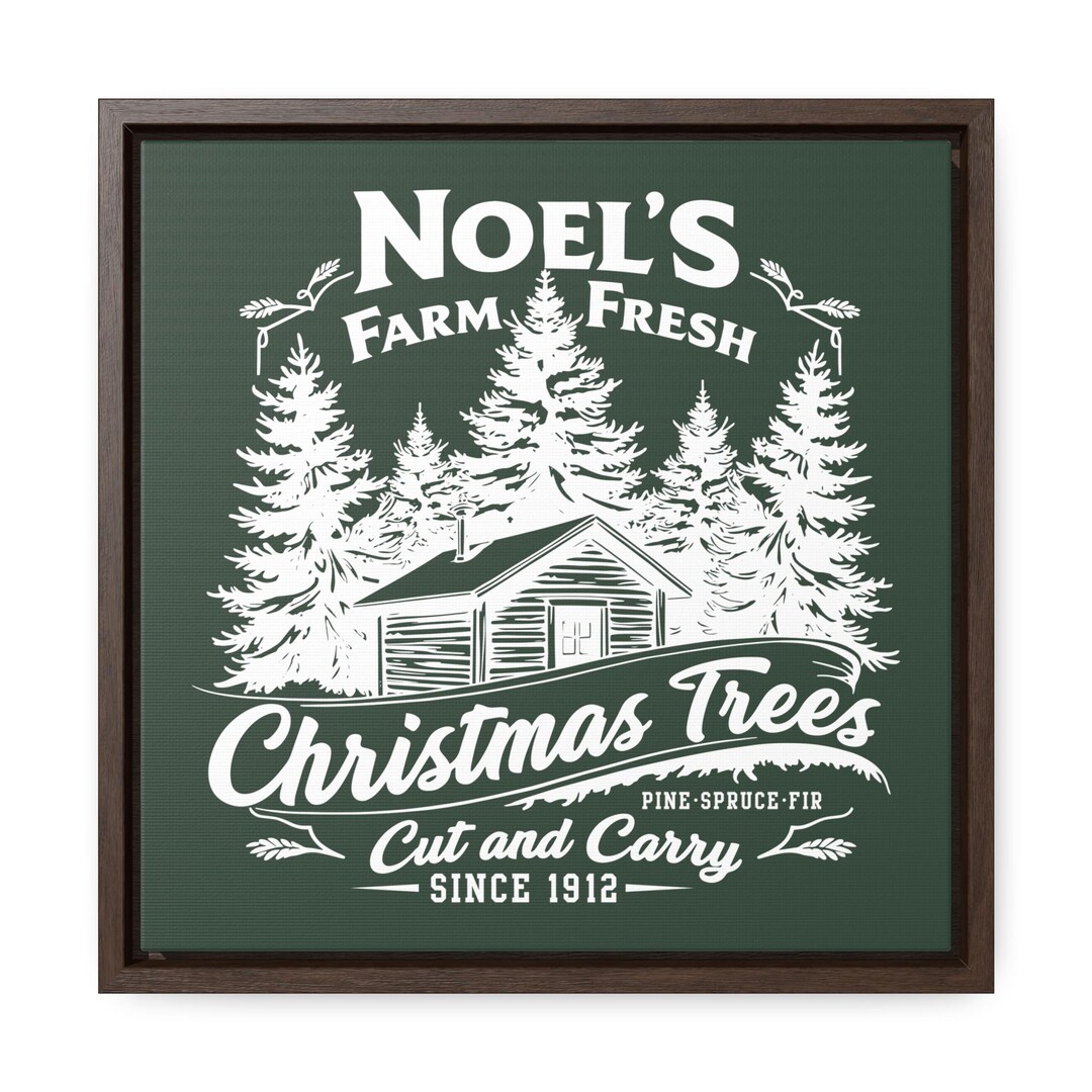 Christmas Tree Sign, Christmas Decor, Christmas Trees, Framed Canvas ...