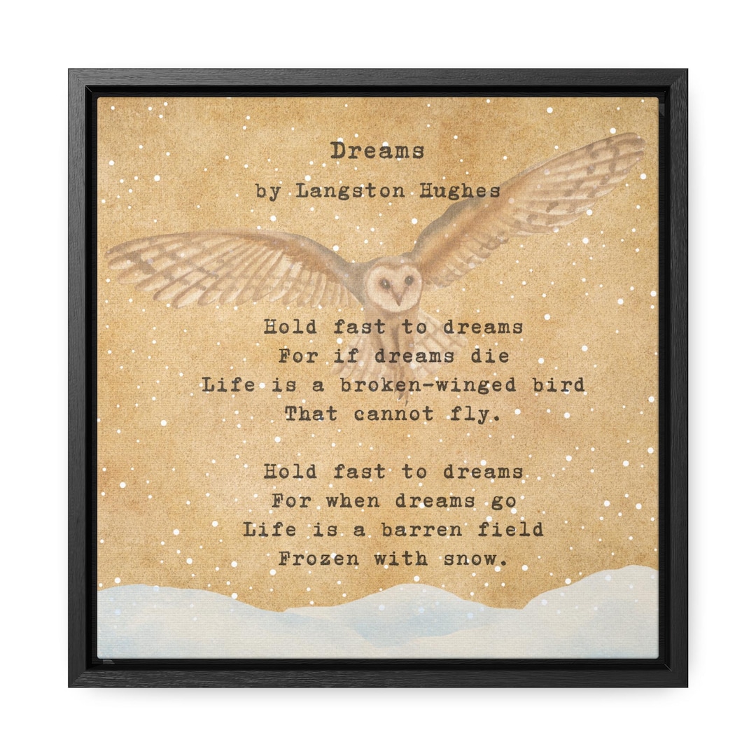 Langston Hughes Poetry, Dream Poem, Poetry Gift, Gift for Her, Poetry ...