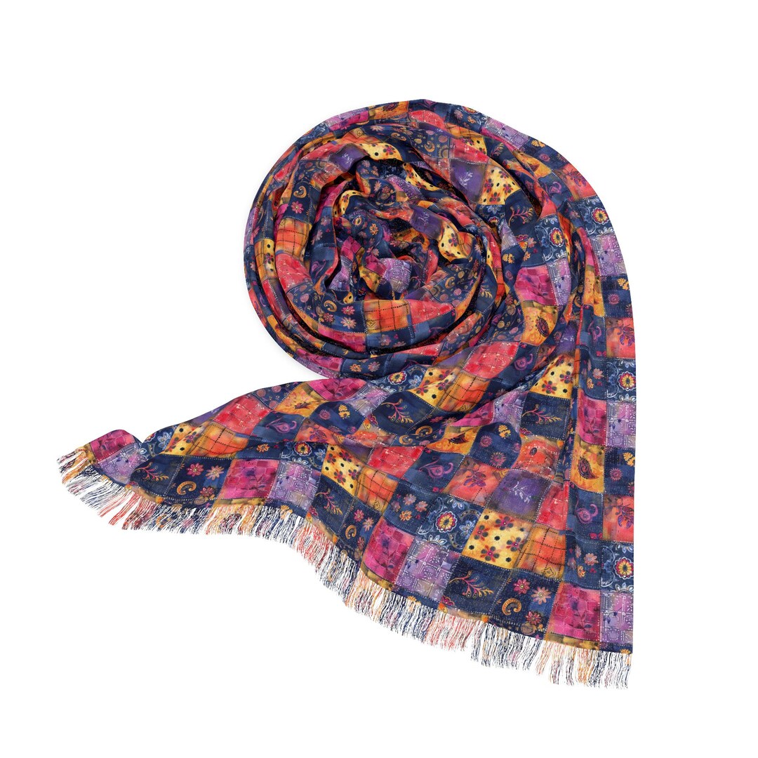 Boho Hippie Scarf, Hippie Sun Scarf, Patchwork Scarf, Soft Scarf - Etsy