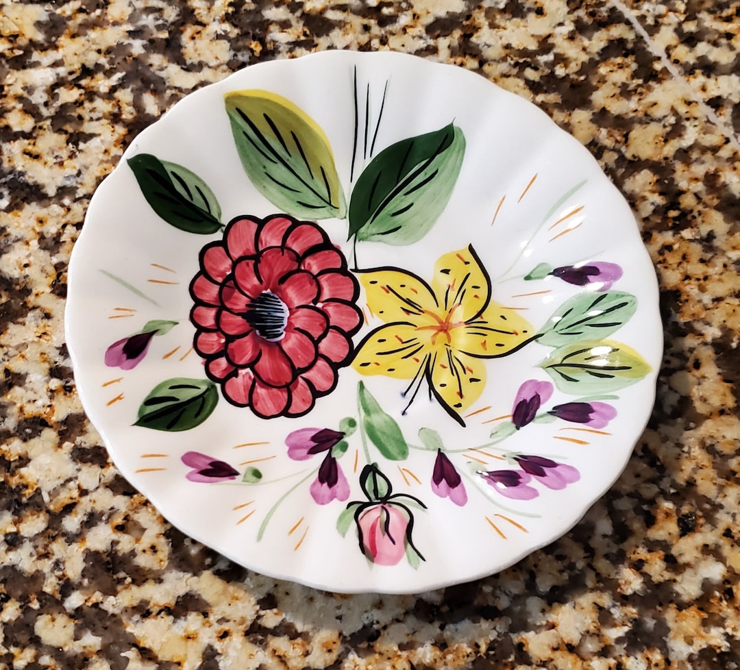 Blue Ridge Pottery Colonial Tiger Lily Saucer - Etsy