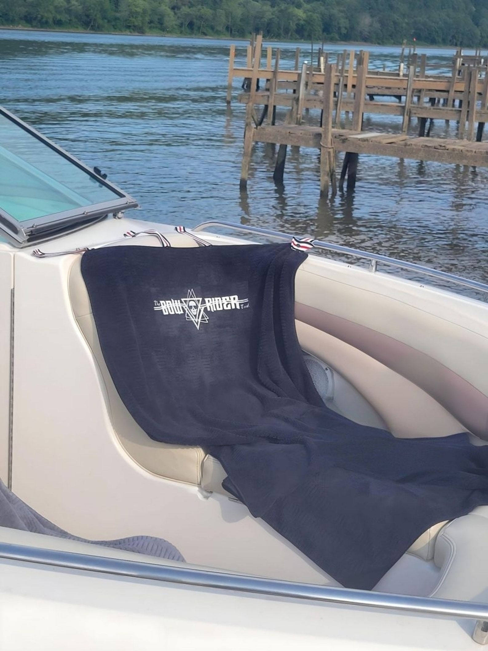 Bow Rider Boat Towel: Non-slip Snap Towel for Boating - Etsy