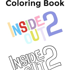 Inside Out 2 - Coloring Book - All New Characters - Etsy