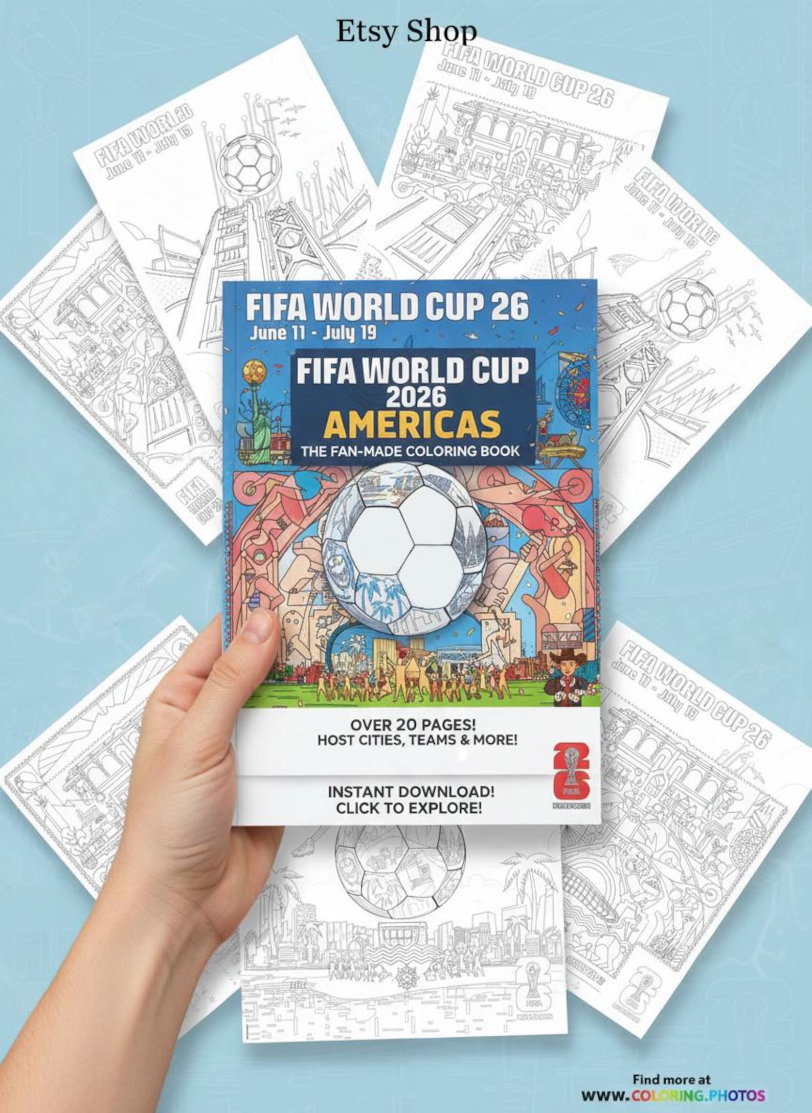 Fifa 2026 Americas World Cup Coloring Book - Etsy