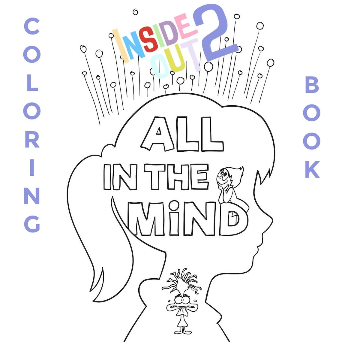 Inside Out 2 - Coloring Book - All New Characters - Etsy