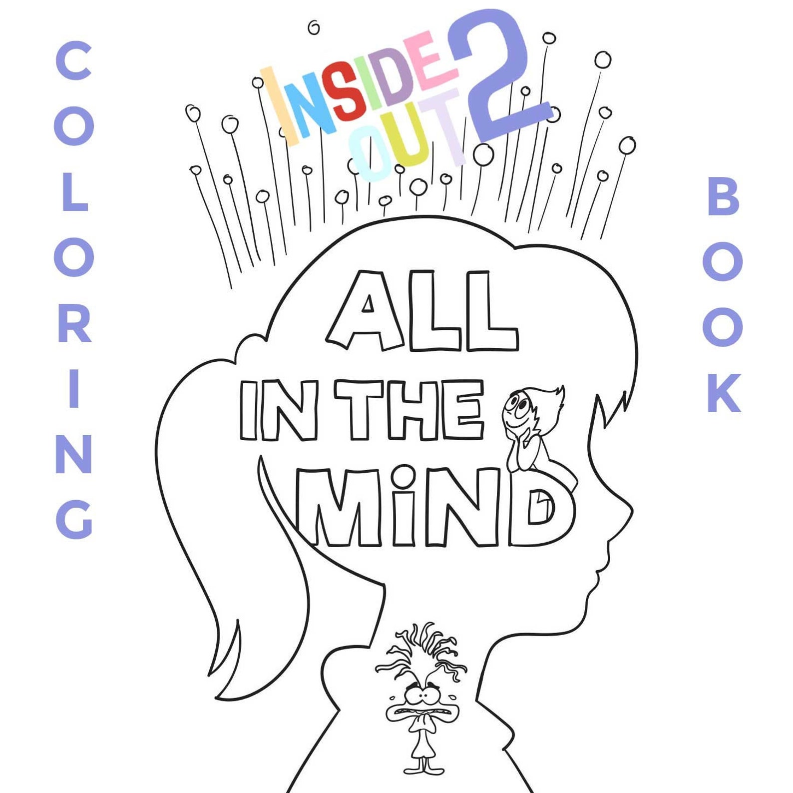 Inside Out 2 - Coloring Book - All New Characters - Etsy