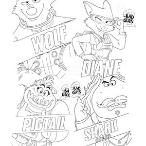 The Bad Guys 2 Coloring Book / Pages - Etsy