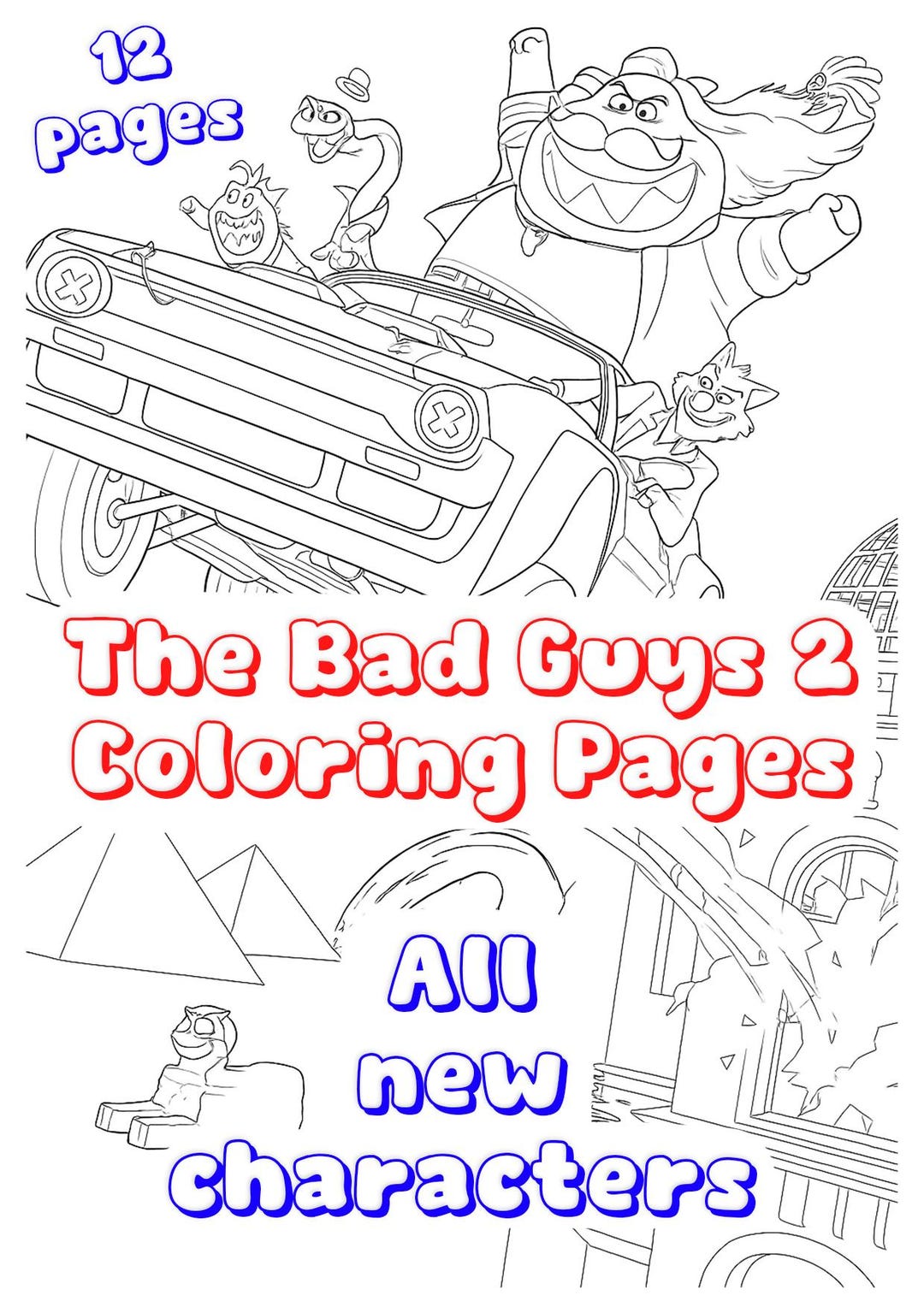 The Bad Guys 2 Coloring Book / Pages - Etsy