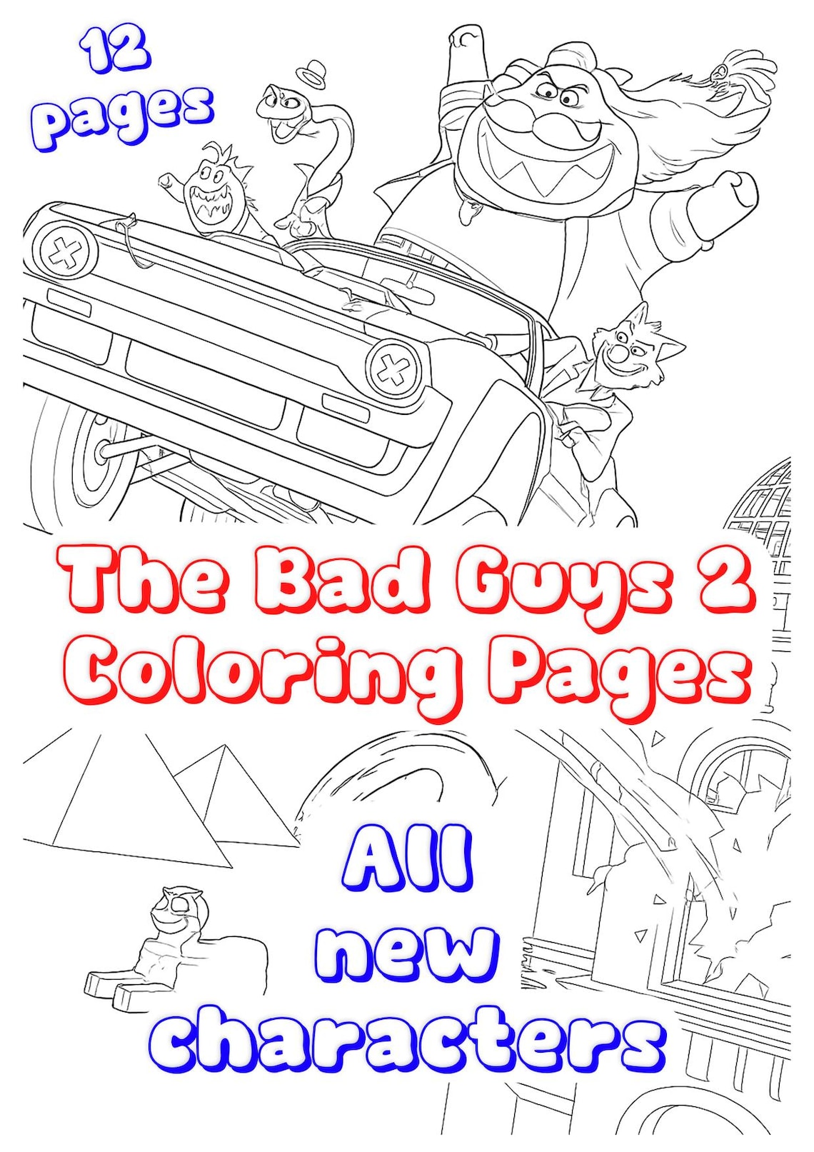 The Bad Guys 2 Coloring Book / Pages - Etsy