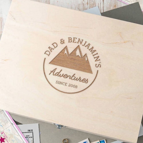 Wooden Keepsake Adventure Box for Kids Memory Box Christmas | Etsy