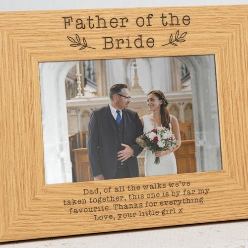 Personalised Father of the Bride Picture Frame Personalized - Etsy