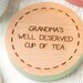 Personalised Coloured Edge Coaster, Tea Coaster for Granny, Small ...