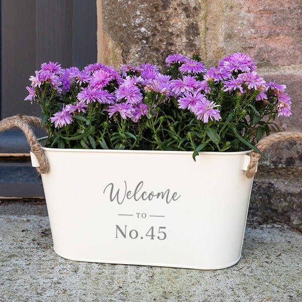 House Number Planter - Etsy