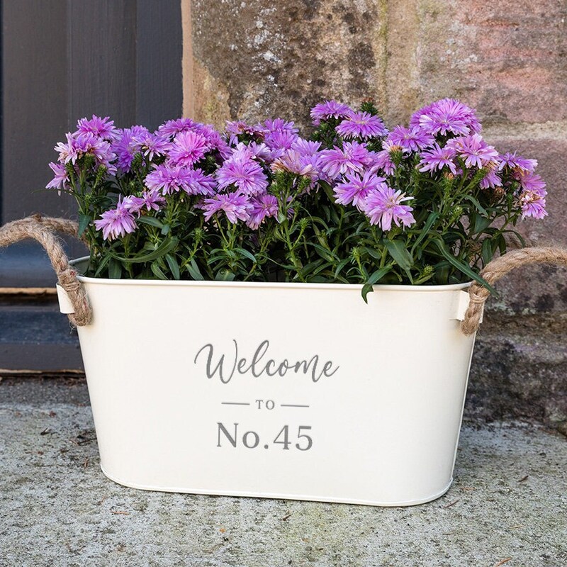 House Number Planter - Etsy