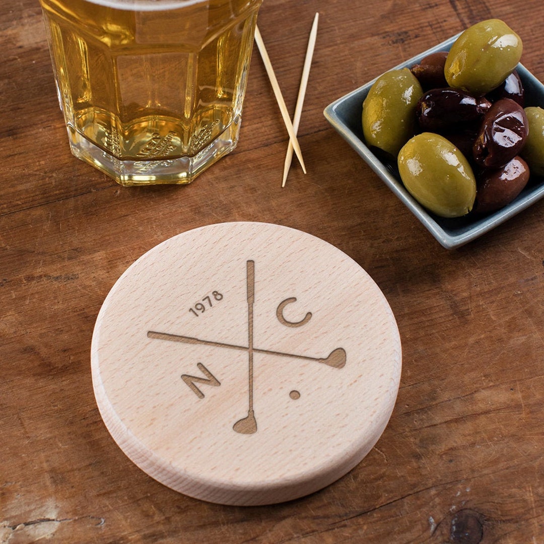 Personalized Wooden Coaster Personalised Golf Gifts for Him Men Dad ...