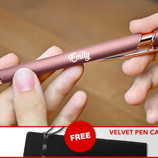 Personalised Luxurious Soft Touch Pen - Etsy UK
