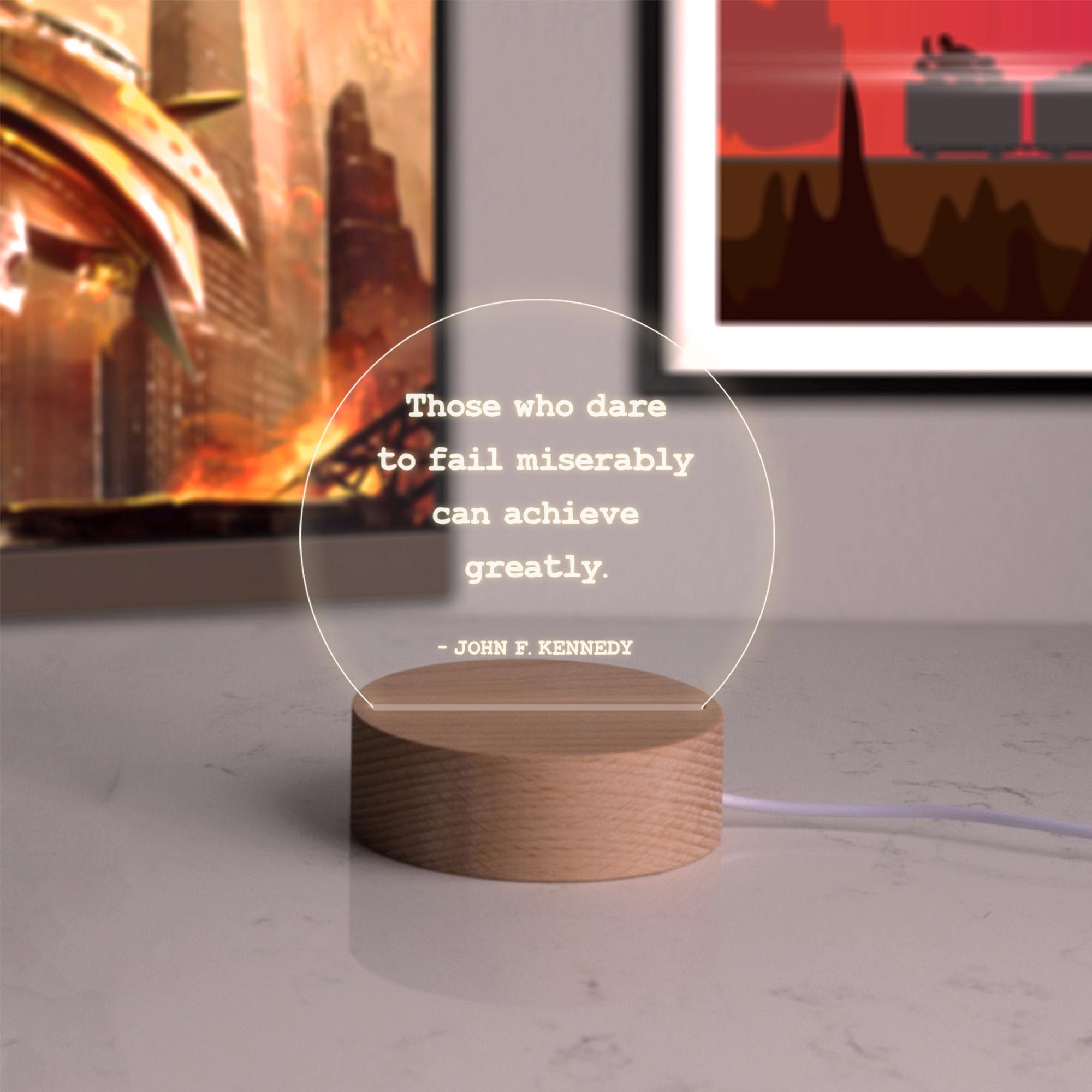 Personalised Motivational Quote Mini Desk Lamp - Motivational Birthday ...