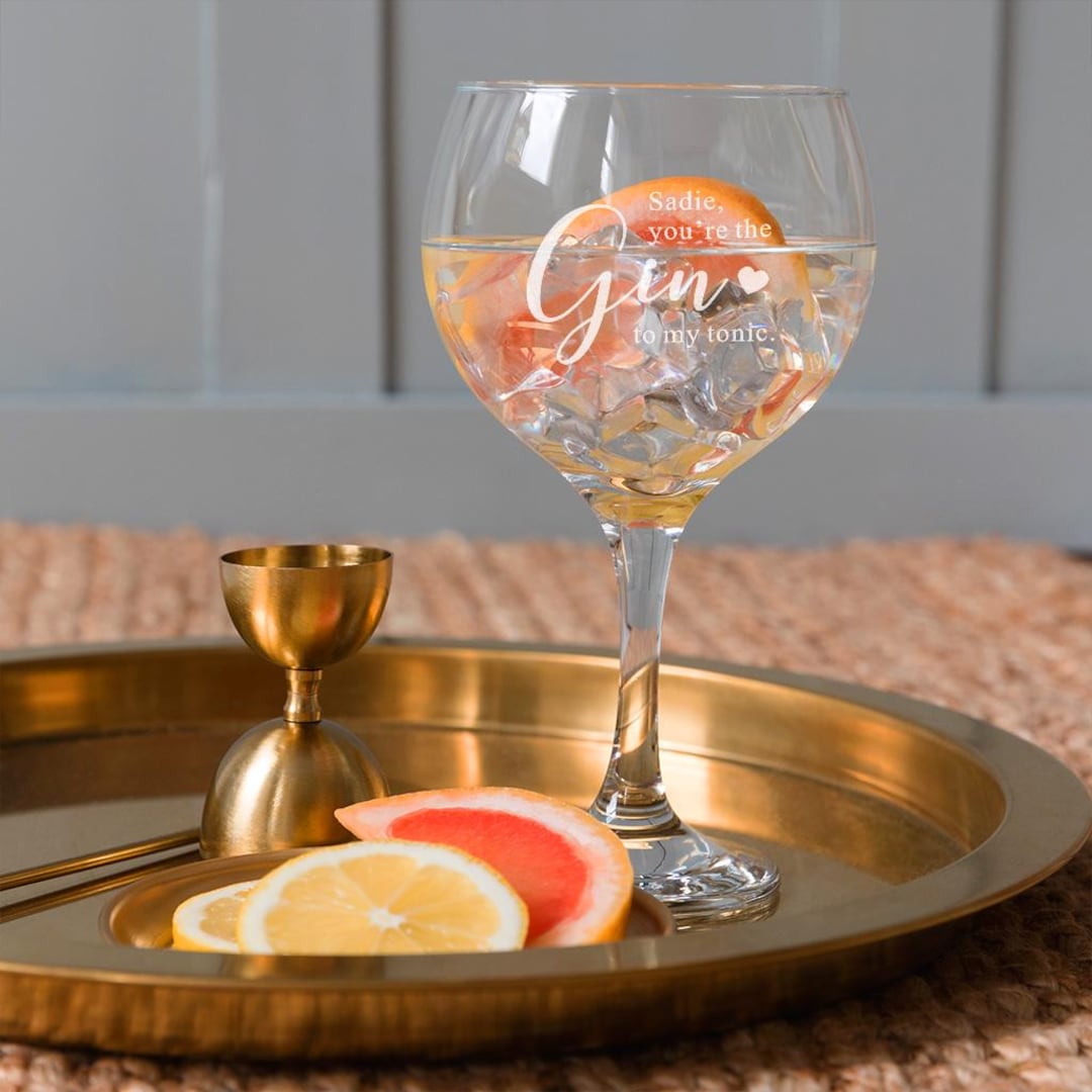 Personalised Engraved Gin Goblet | Anniversary Gifts for Wife ...