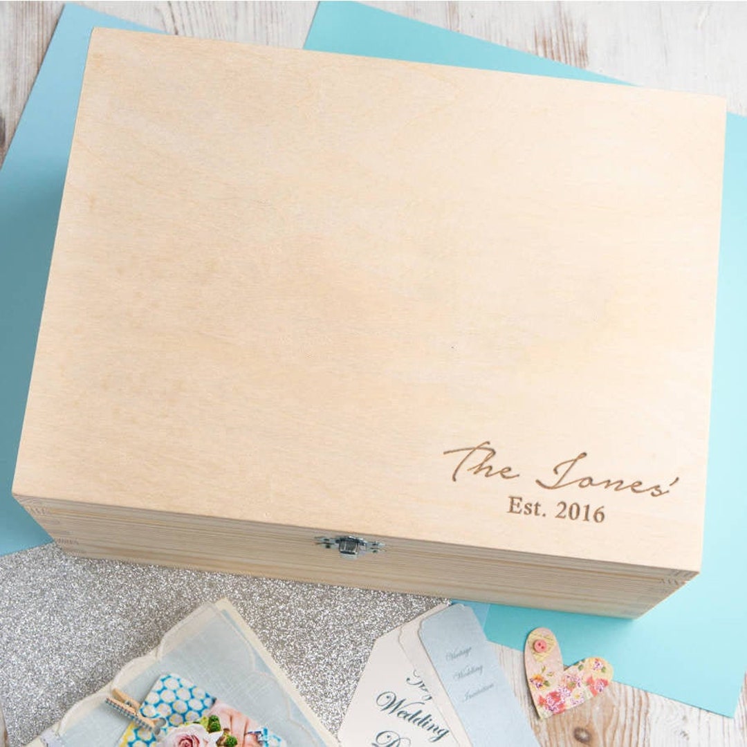 Personalized Wooden Keepsake Box Personalised Wood Family - Etsy