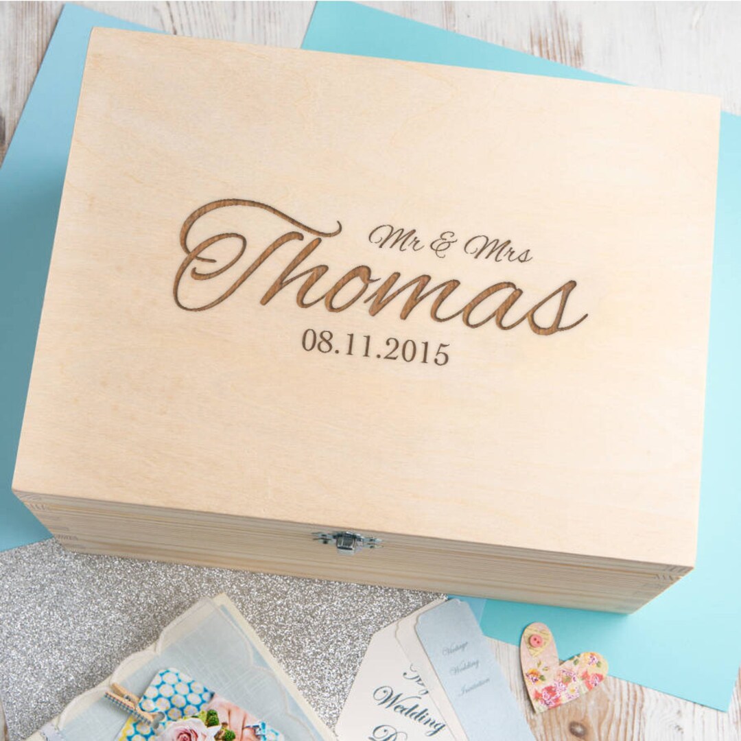Wedding Keepsake Box Personalised Wedding or Anniversary Gift for ...
