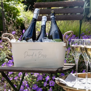 Personalised Engraved Metal Ice Bucket | Wedding Gift for Bride and ...