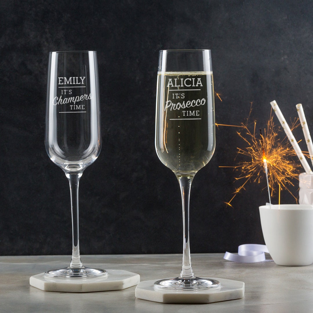 It's Prosecco Time Personalised Prosecco Glass - Etsy 日本