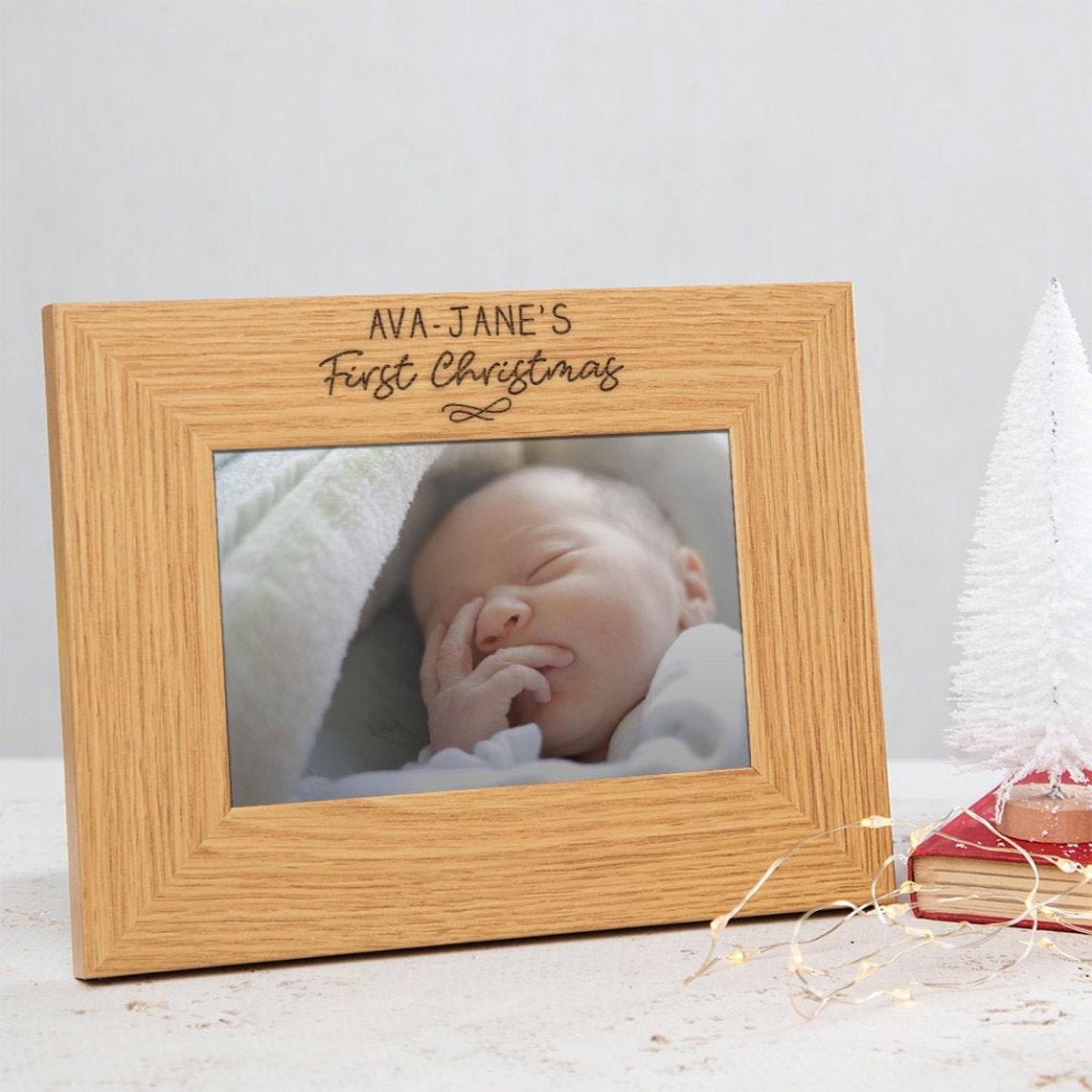Personalised Baby's First Christmas Photo Frame - Etsy