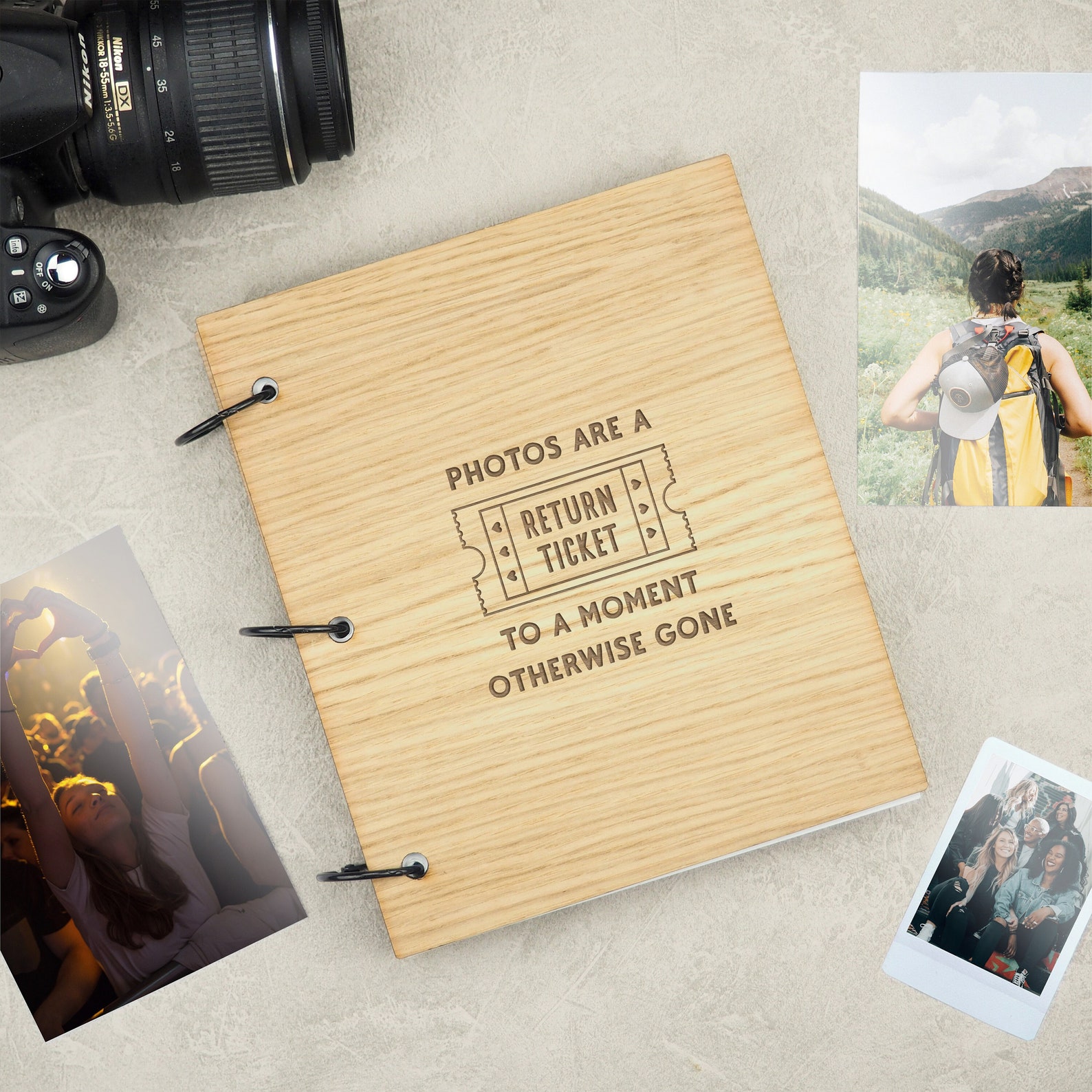 Photos Are A Return Ticket Engraved Photo Album Memory Book - Etsy