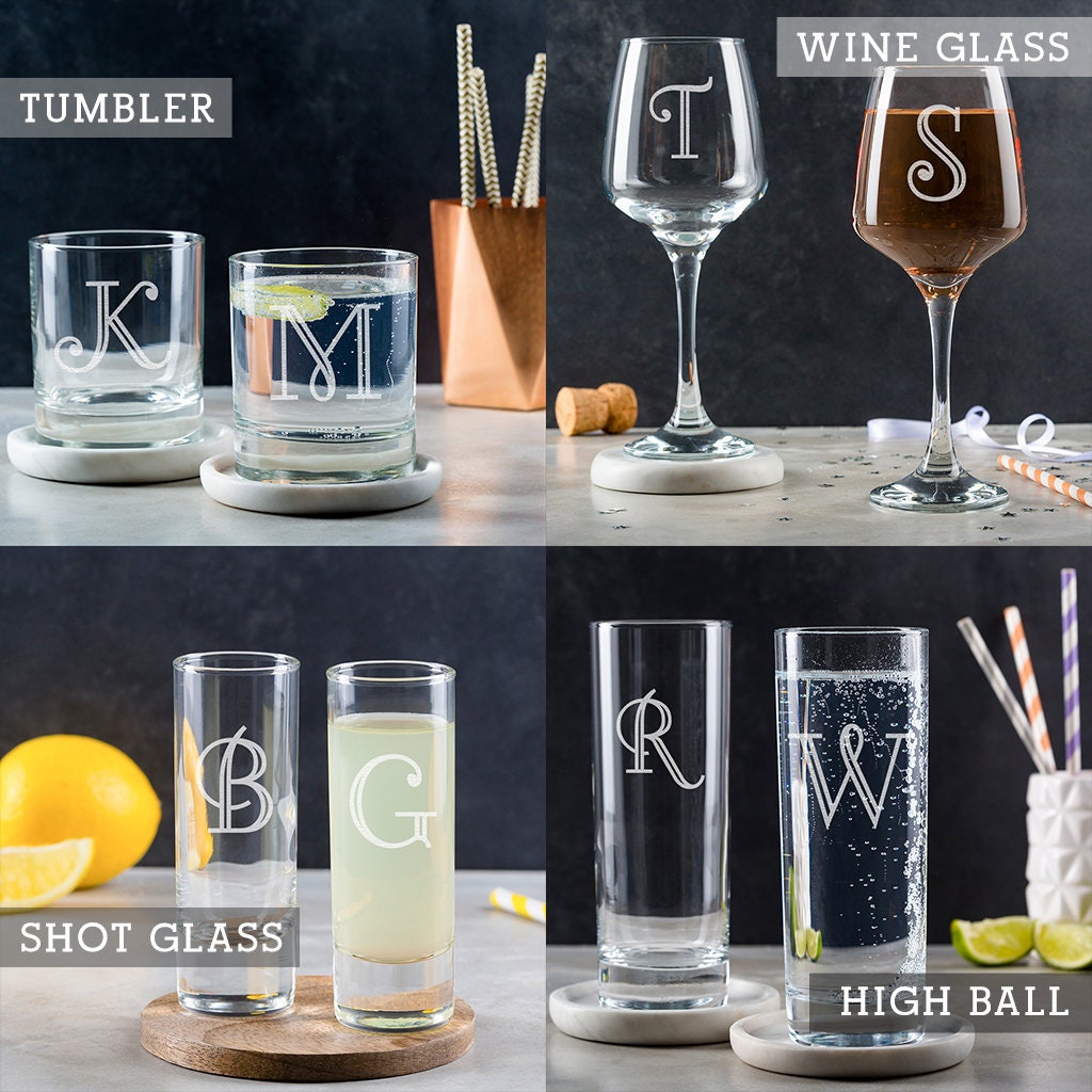 Personalised Initial Shot Glass - Personalised Shot Glass - Etsy