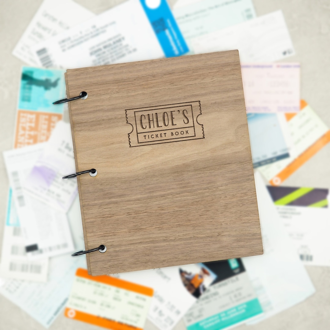 Personalised Ticket Collector Book - Ticket Stub Album - Adventure Book ...