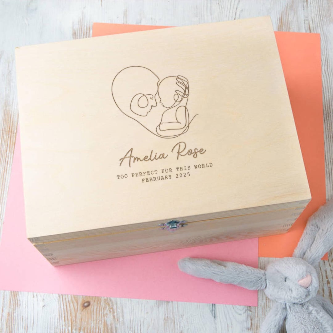 Personalised Engraved 'too Perfect for This World' Keepsake Box | Baby ...