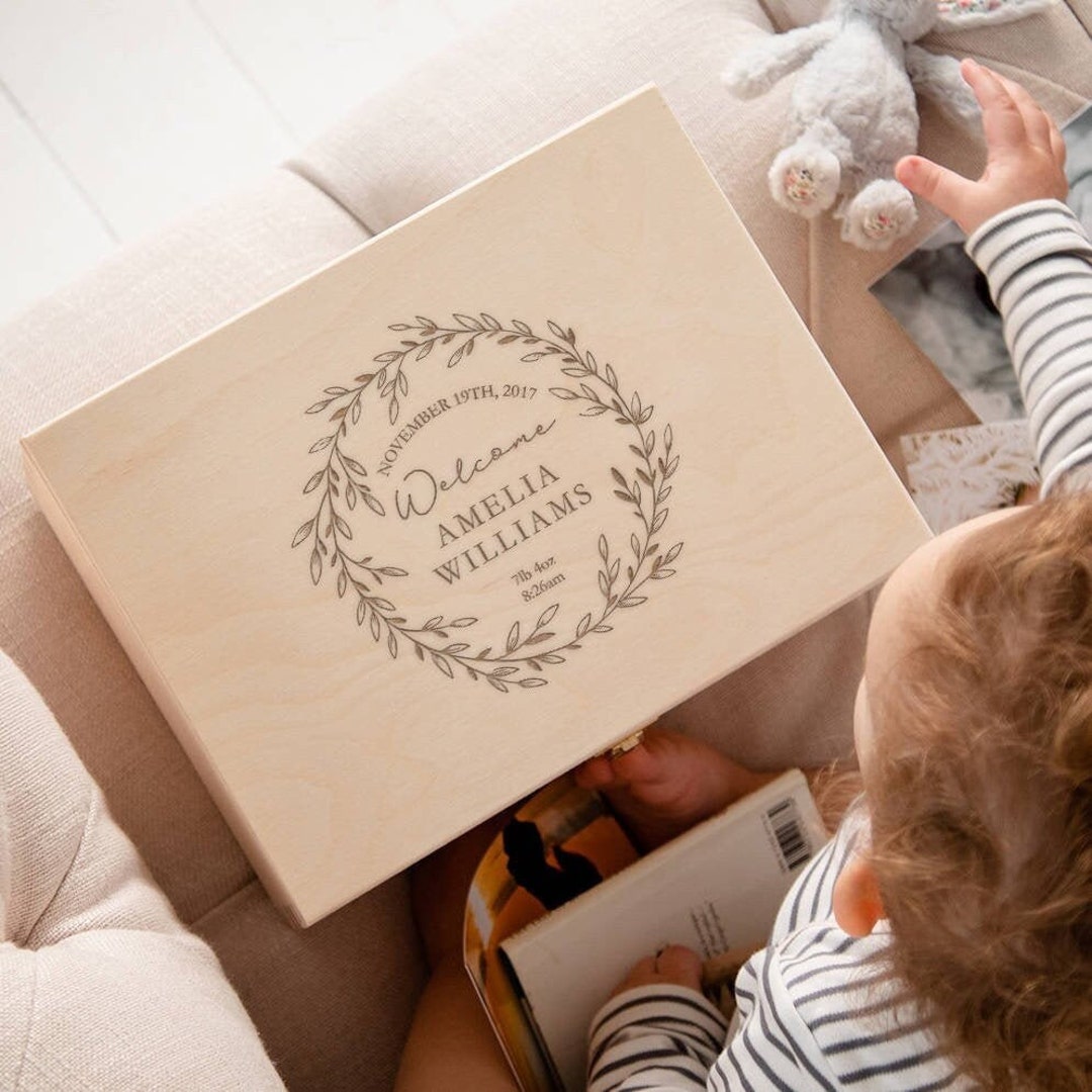 Baby Keepsake Box, Personalised Baby Memory Box, Newborn Gift, Unique ...