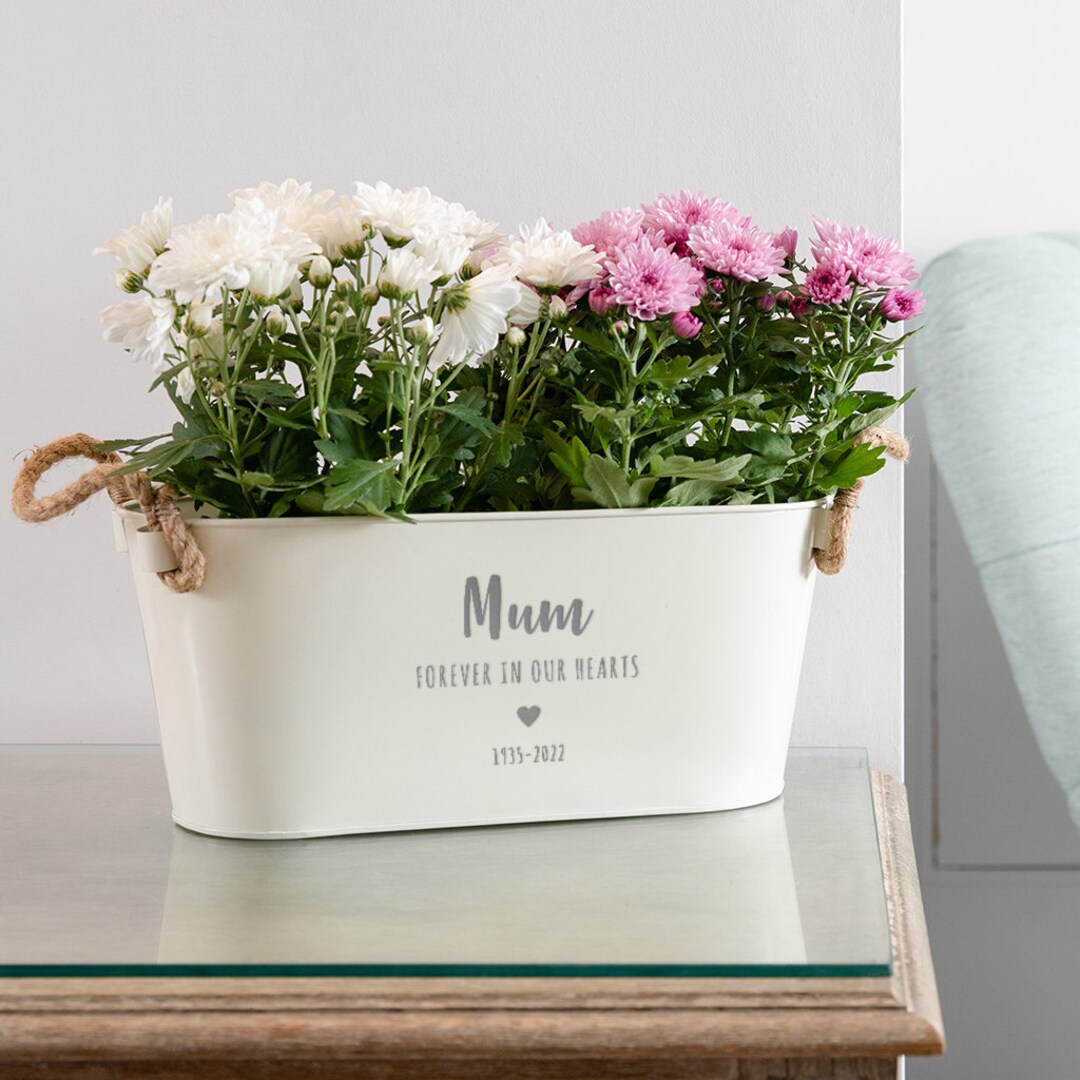 Memorial Planter, Personalized in Loving Memory Gift, Memorial Flower ...