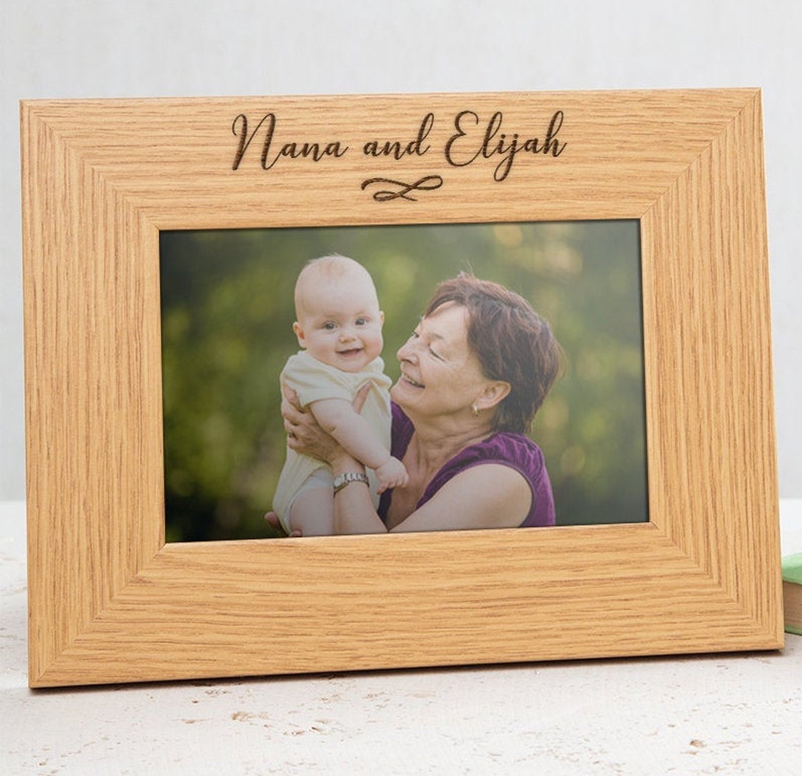 Personalised Wooden Nana Photo Frame Personalized Nanny | Etsy