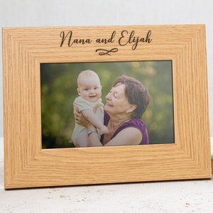Personalised Wooden Nana Photo Frame Personalized Nanny Gifts Picture ...