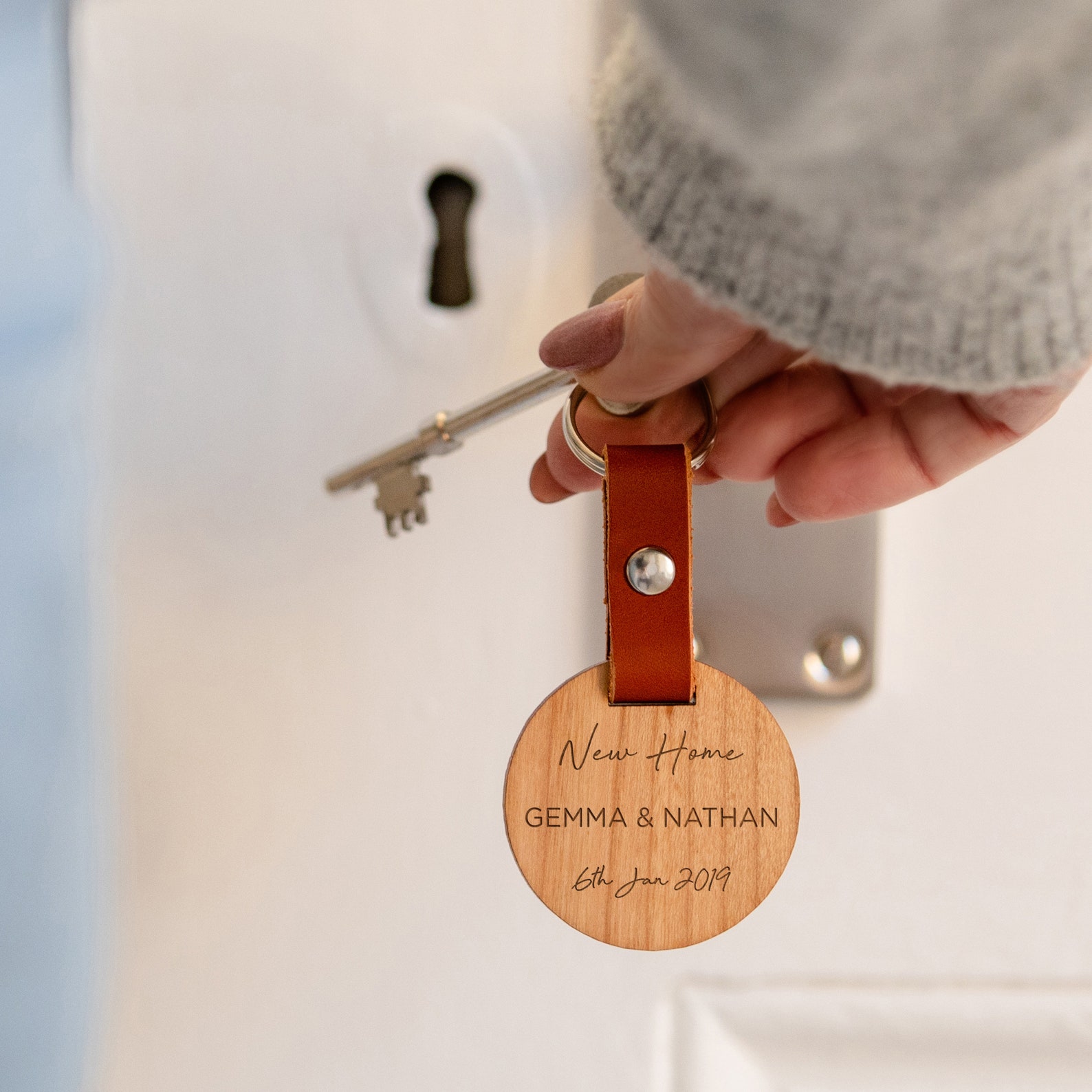 Personalised New Home Keyring for Couple Engraved First - Etsy