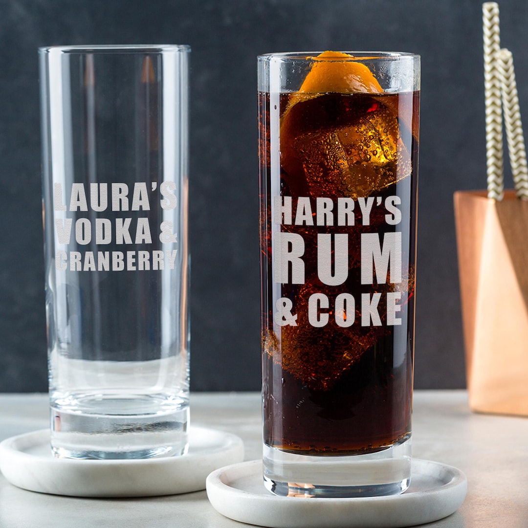 Personalised Engraved Gin Vodka Highball Glass | Birthday Gifts for Her ...