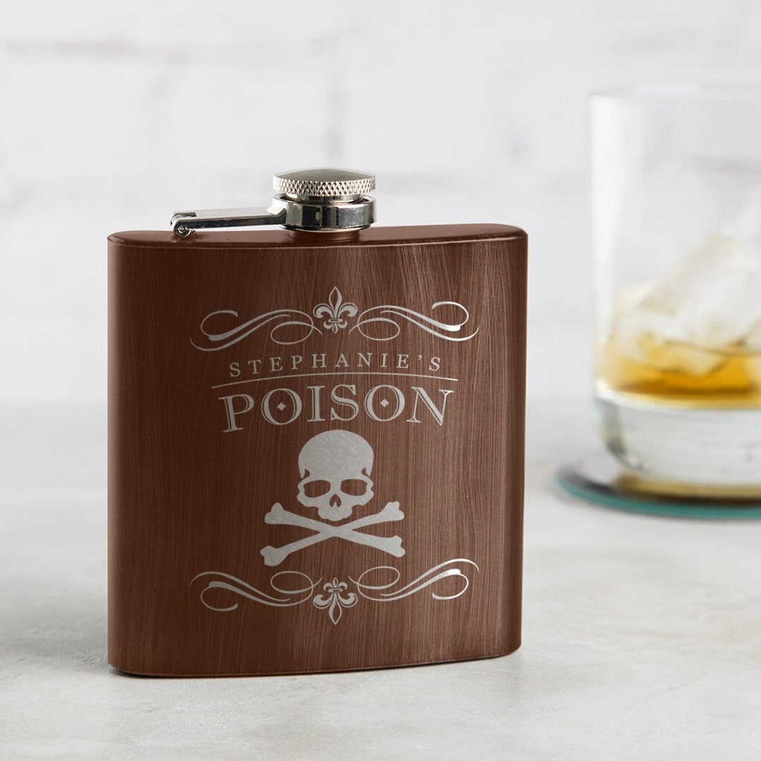 Engraved Hip Flask for Women / Personalised Hip Flask for Women ...