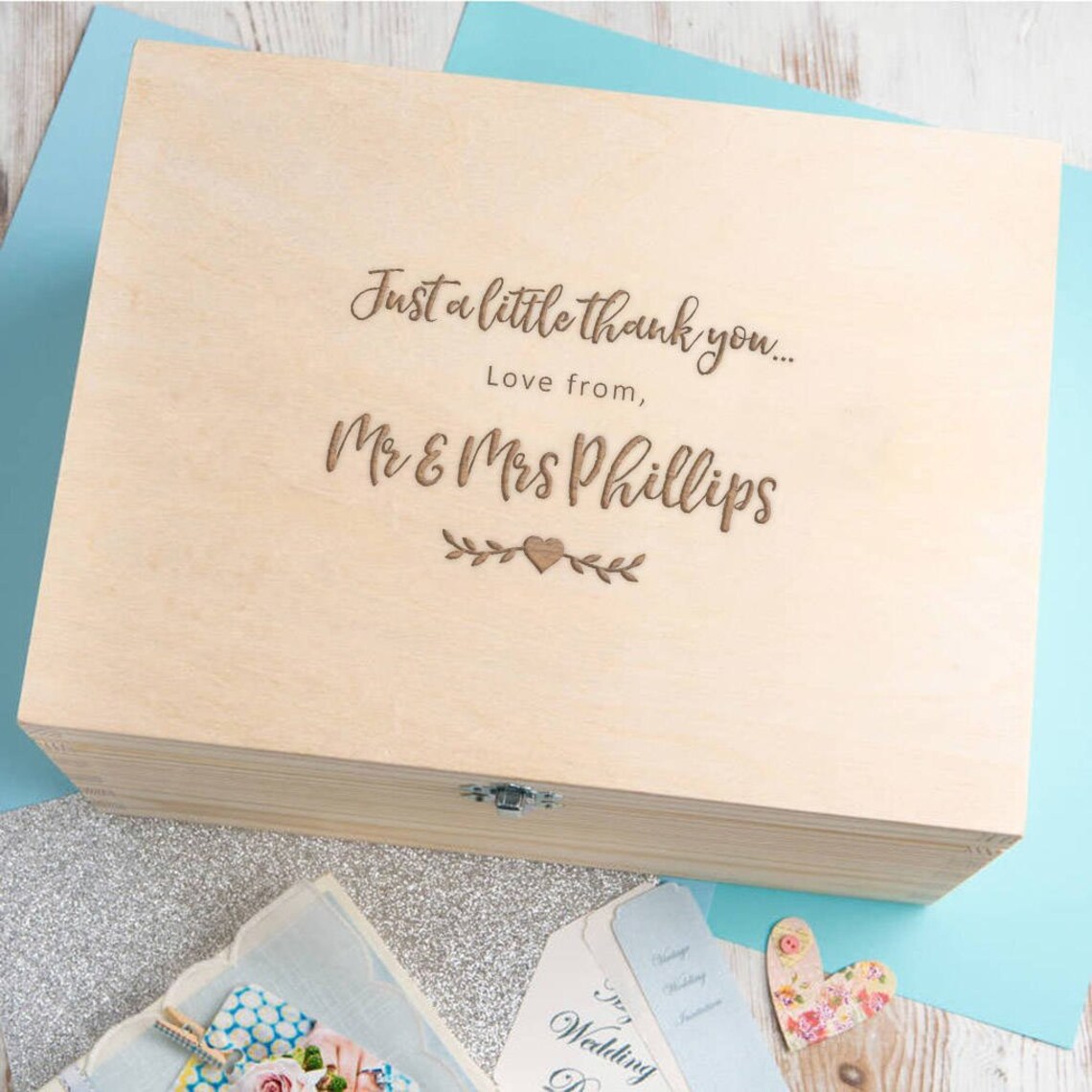 Personalised Wedding Thank You Box - Etsy