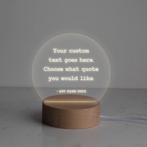 Personalised Motivational Quote Mini Desk Lamp - Motivational Birthday ...