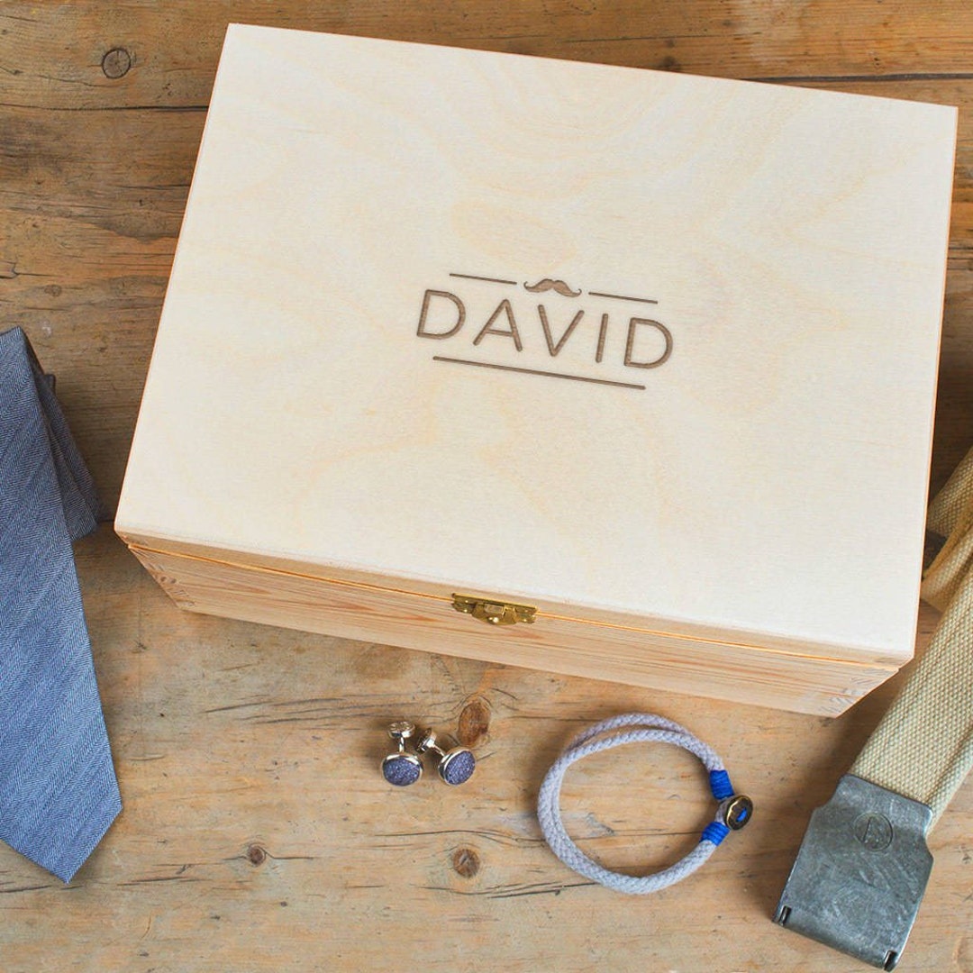 Men's Personalised Modern Male Grooming Box - Etsy