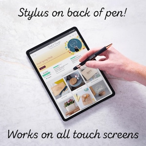 Personalized Stylus Pens With Metallic Finish & Copper Details, Custom ...